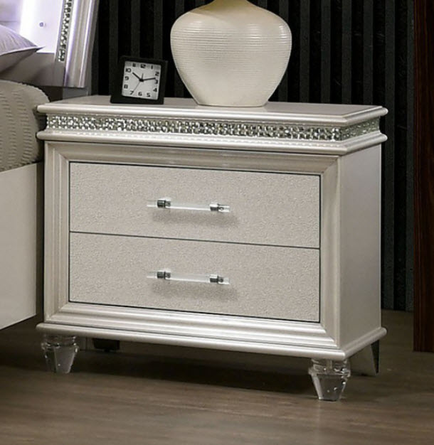 Maddie Crystal Accent Nightstand